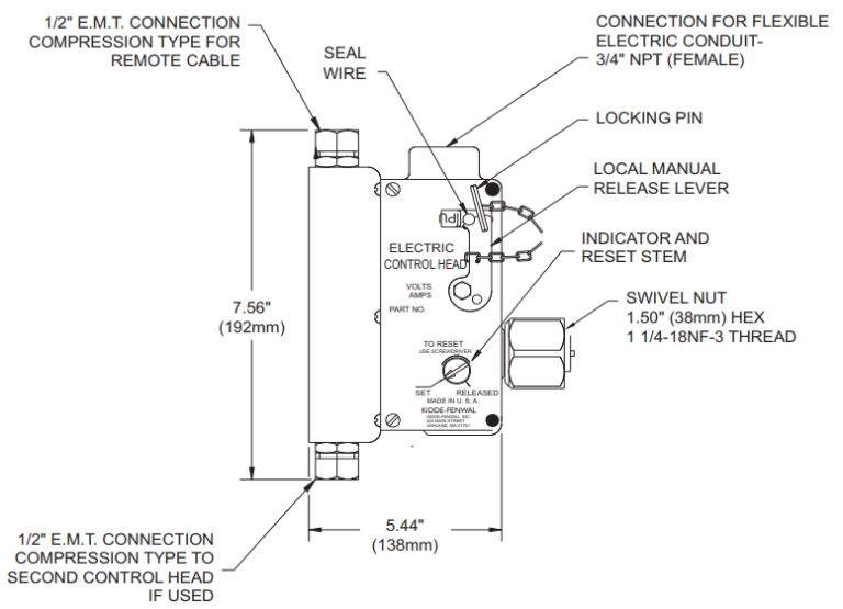 Kidde CO2 and Clean Agent Fire Suppression System Control Heads ...